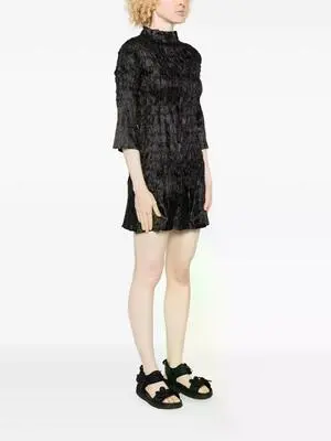 GONGDID DESIGN Funnel-neck Mini Dress
