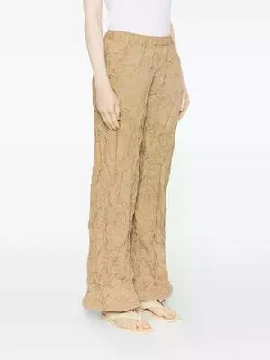 GONGDID DESIGN Crinkled Flared Trousers