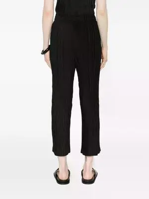 GONGDID DESIGN Plissé Cropped Trousers