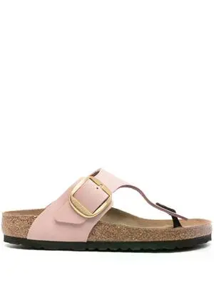 BIRKENSTOCK Gizeh Nubuck-leather Sandals - Pink