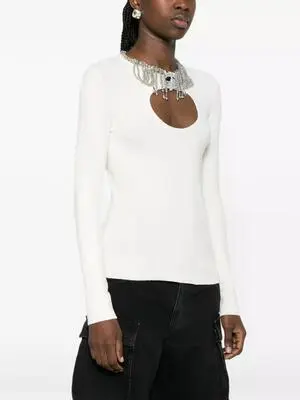 Rabanne Cutout Long-sleeve Blouse