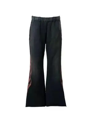 KAMIYA Bootcut Trousers With Flame Print