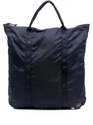 PORTER-YOSHIDA & CO Logo-patch Zipped Backpack - Blue