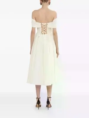 NISSA Off-shoulder Floral Midi Dress