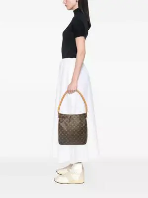 LOUIS VUITTON 1999 Monogram Looping Gm Shoulder Bag - Brown