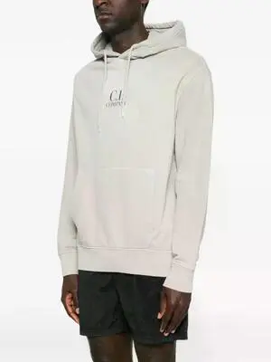 C.P. COMPANY Hooded Sweatshirt With Kangaroo Pocket - Grey