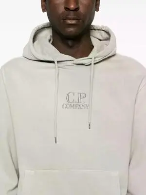 C.P. COMPANY Hooded Sweatshirt With Kangaroo Pocket - Grey