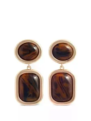 SELF-PORTRAIT Tortoiseshell Framed Earrings - Gold