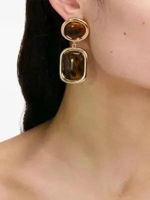 SELF-PORTRAIT Tortoiseshell Framed Earrings