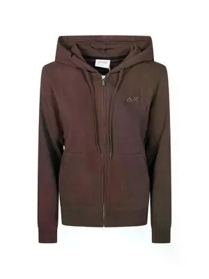 SUN 68 Zipped Hoodie - Brown