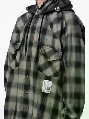 Mihara Yasuhiro Checkered Hooded Shirt