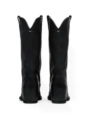 MAISON MARGIELA Heel-less Leather Boots - Black