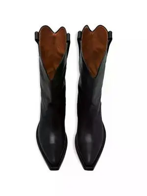 MAISON MARGIELA Heel-less Leather Boots - Black