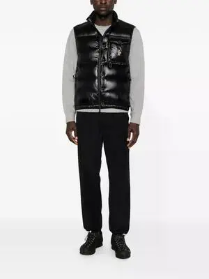Moncler Quilted Zip Gilet - Black