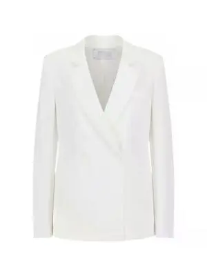 Harris Wharf London Button Double-breasted Blazer - White