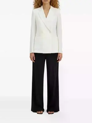 Harris Wharf London Button Double-breasted Blazer - White