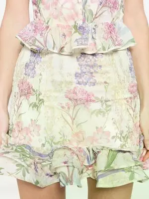 Charo Ruiz Ibiza Turma Floral Mini Skirt - Neutrals