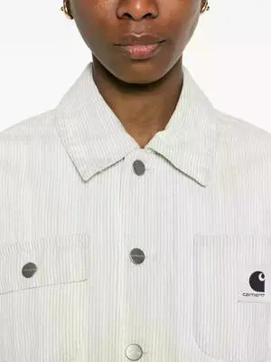 Carhartt Work In Progress Mercer Chore Striped Denim Jacket - Neutrals