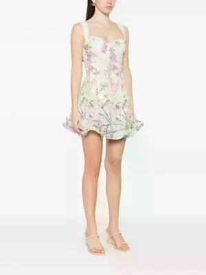 Charo Ruiz Ibiza Sunil Floral Mini Dress - Blue