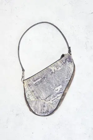 Dior Vintage Denim Saddle Bag