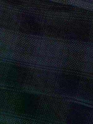 ABOUT:BLANK Plaid-pattern Zipped Shirt - Black