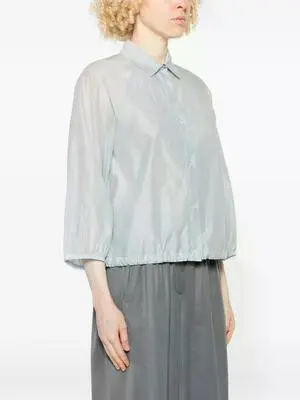 Peserico Toggle-detail Shirt - Blue