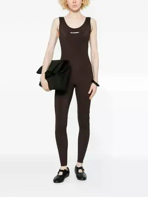 JIL SANDER Sleeveless Jumpsuit - Brown