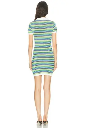 Casablanca Stripe Crochet Dress