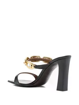 GIUSEPPE ZANOTTI Chain Embellished Sandals - Black