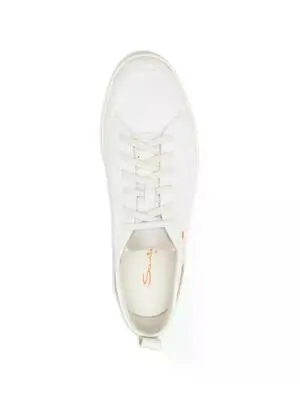 Santoni Lace-up Round Toe Sneakers