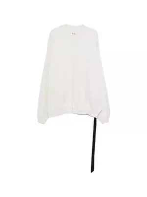Rick Owens Hun Tie-detail Sweatshirt - Neutrals