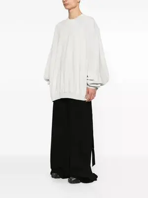 Rick Owens Hun Tie-detail Sweatshirt - Neutrals