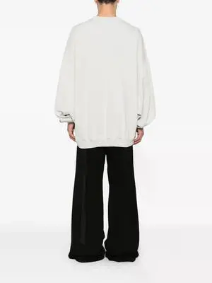 Rick Owens Hun Tie-detail Sweatshirt - Neutrals