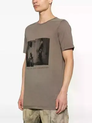 Rick Owens Level T Graphic-print Ribbon-detail T-shirt