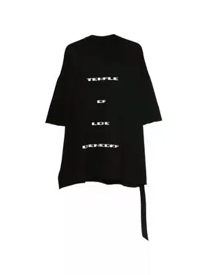 Rick Owens Tommy Text-print T-shirt - Black