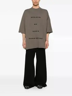 Rick Owens Tommy Text-graphic T-shirt - Green