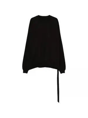 Rick Owens Hun Tie-detail Sweatshirt - Black