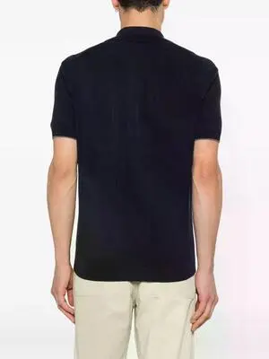 Brunello Cucinelli Ribbed Polo Shirt - Blue