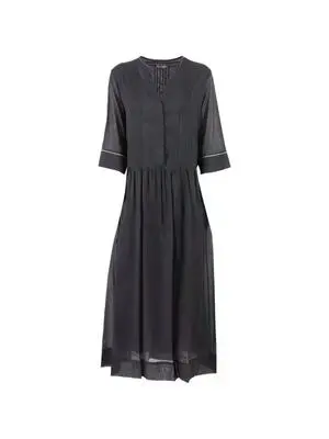 Peserico Button Detailed Day Dresses