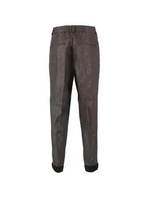 Peserico Cuffed Tapered Trousers - Brown