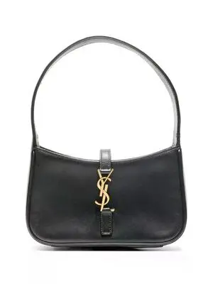 Saint Laurent Calf Leather Top Handle Bag - Black