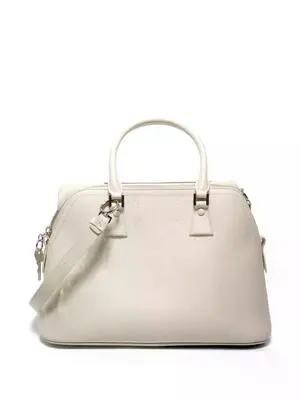 MAISON MARGIELA 2015-2025 Medium 5ac Leather Tote Bag - Neutrals