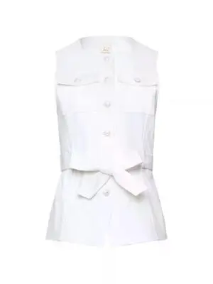 Cinq À Sept Button Belted Top