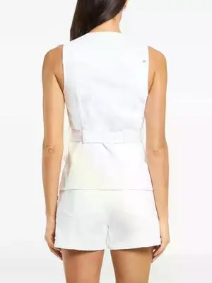 Cinq À Sept Button Belted Top