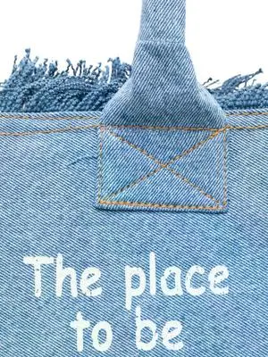 MC2 SAINT BARTH Frayed-detail Tote Bag - Blue