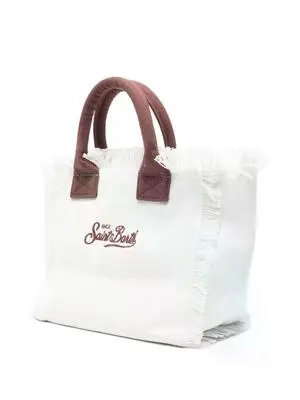 MC2 SAINT BARTH Fringed-detail Tote Bag - White