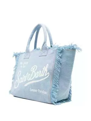 MC2 SAINT BARTH Fringed Detail Tote - Blue