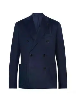 LARDINI Double-breasted Jacket - Blue