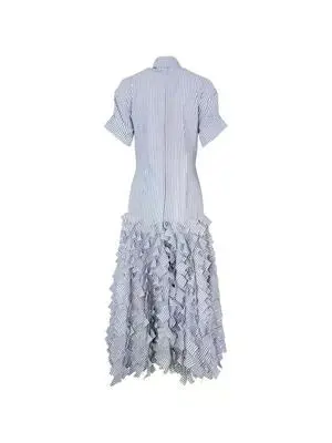 Alexis Lorelai Striped Ruffled Dress - Blue