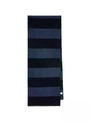 Paul Smith Striped Stitch Scarf - Blue